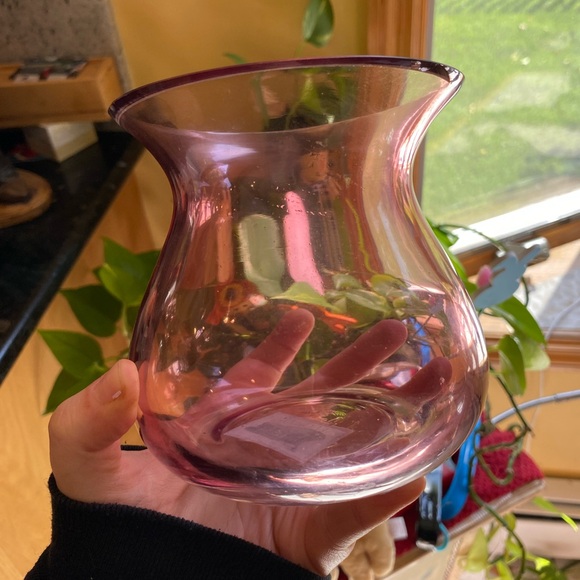 Accents | Super Cute Glass Purple See Through Small Flower Vase | Poshmark